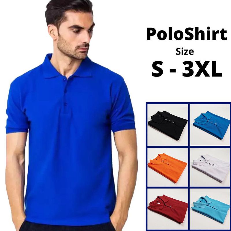 Kaos Kerah Katun Polos