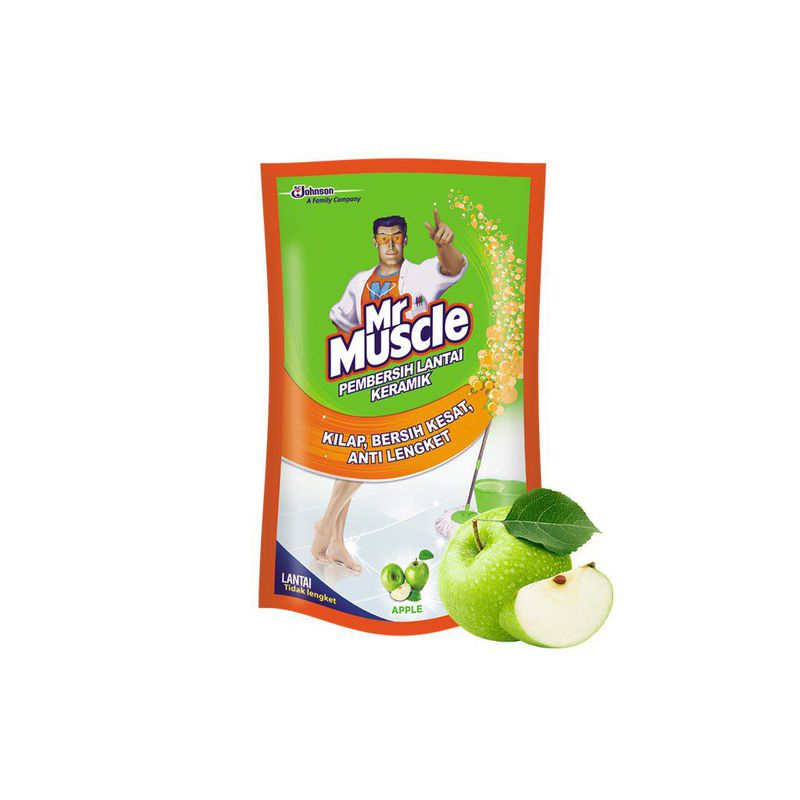 CAIRAN PENCUCI MR MUSCLE POUCH 2X720 ML HARUM APPLE