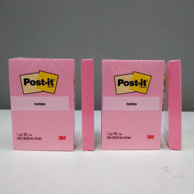 Post It Sticky Note 656 Millenium 3 M Pink 2 inch x 3 inch