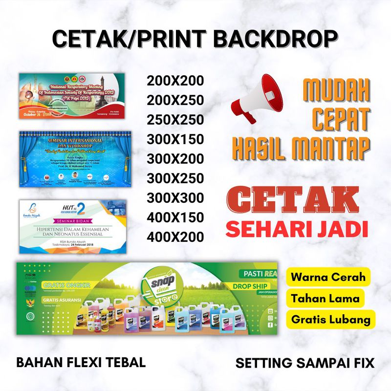 Cetak Backdrop 600cm x 200cm