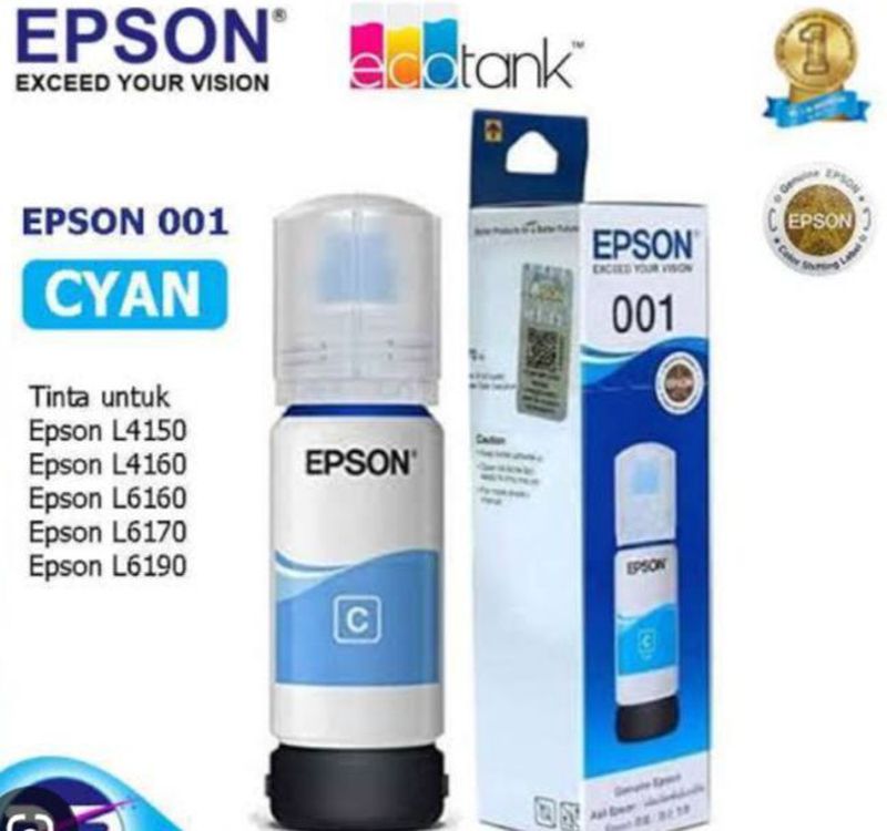 TINTA PRINTER EPSON 001 CYAN