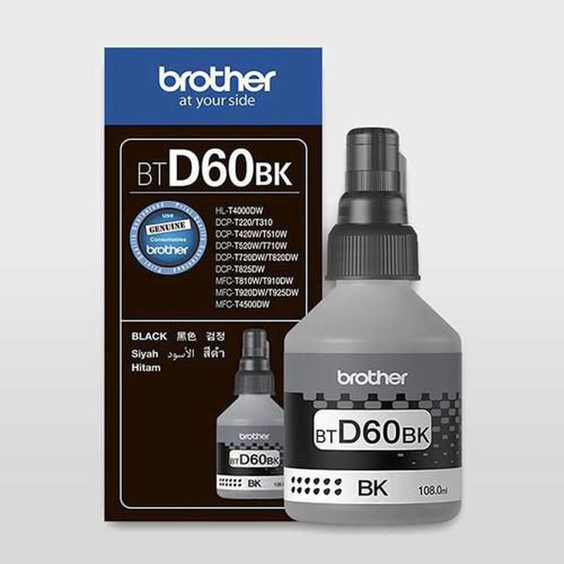 Tinta Brother BTD60 BK Original Black BTD 60 BK Dye Ink for T310 T510W
