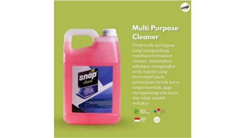 MULTI PURPOSE CLEANER Snap Clean, Pembersih serbaguna, Jerigen 4 ltr