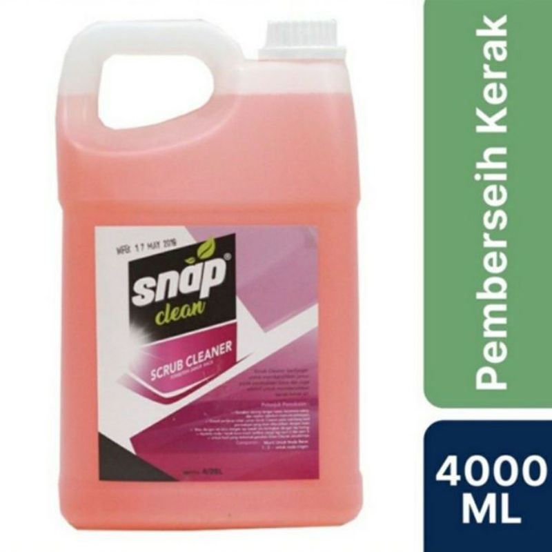 SCRUB CLEANER Snap Clean, Pembersih Jamur Kaca, Jerigen 4 ltr