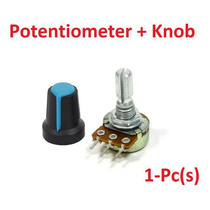 Potensiometer knob, 3 pin/kaki