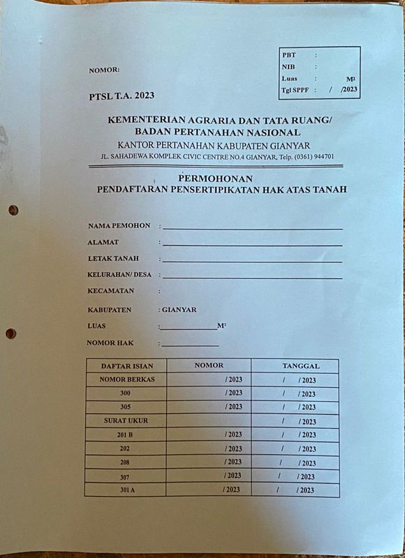 MAP PTSL BPN GIANYAR