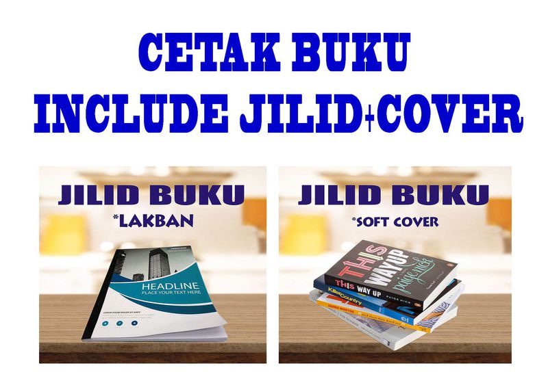 Cetak Buku Include Jilid + Cover , isi 50 Halaman