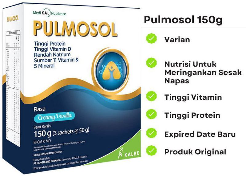 PULMOSOL 150 g (3 sachets @ 50 g) Merk Kalbe