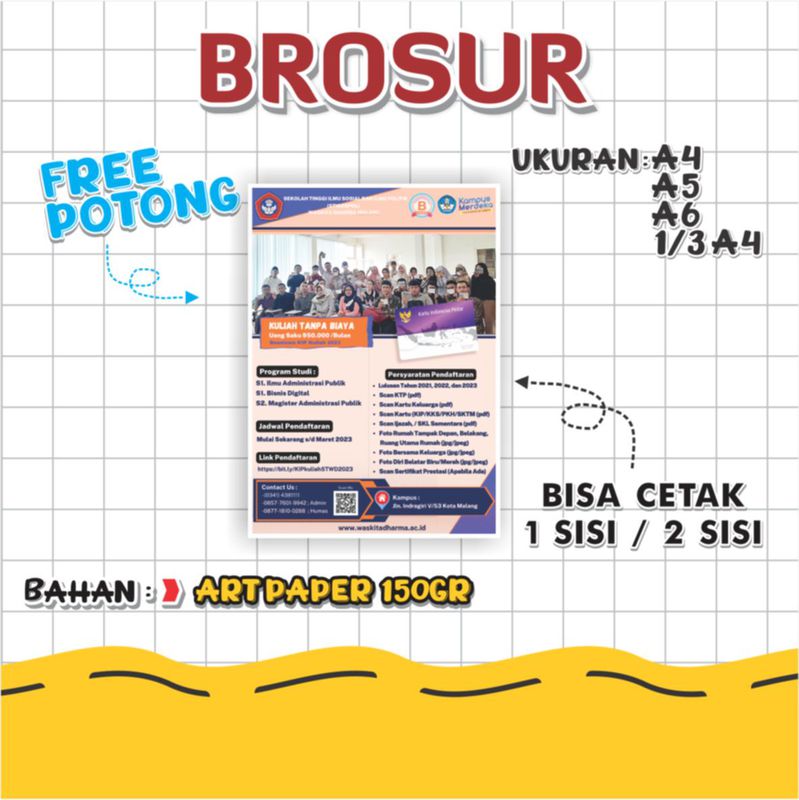 CETAK BROSUR / FLYER - A4 1SISI