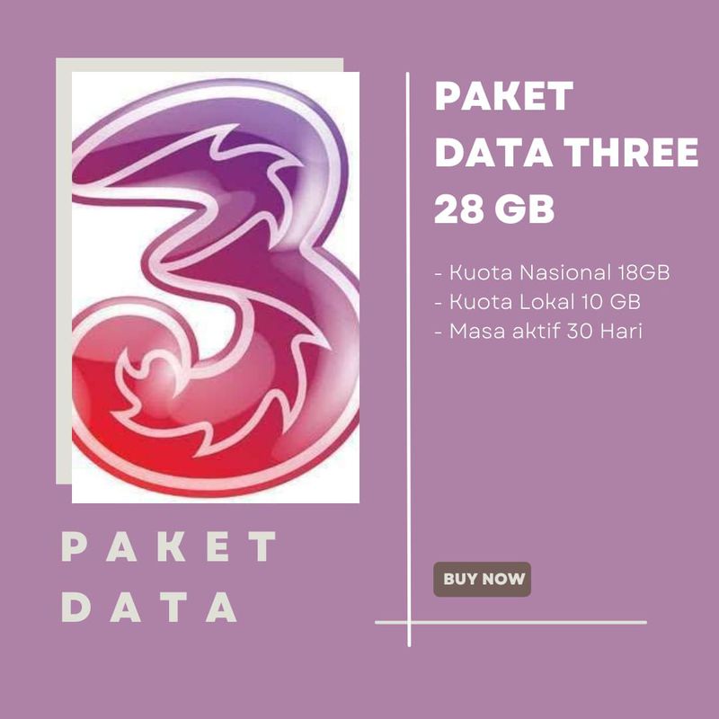Paket Data Three 24 GB