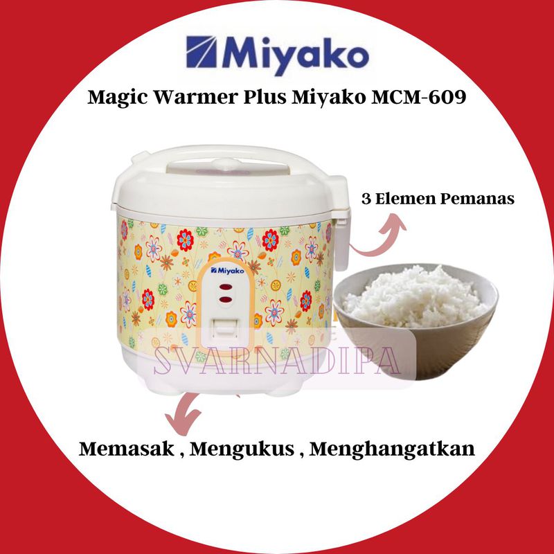 MIYAKO RICE COOKER MCM 609 MAGIC WARMER PLUS 0.63L