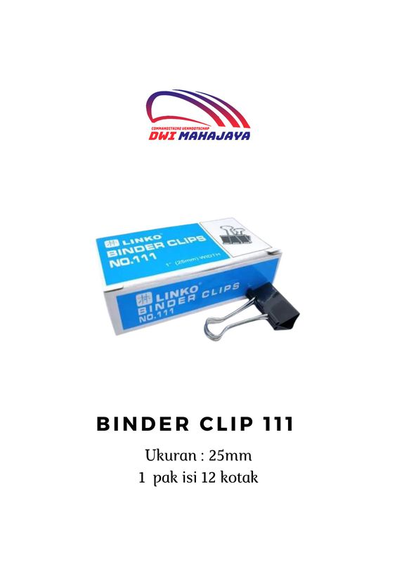 Binder clip 111 1 Pak isi 12 Kotak (Harga sudah termasuk Pajak dan ...