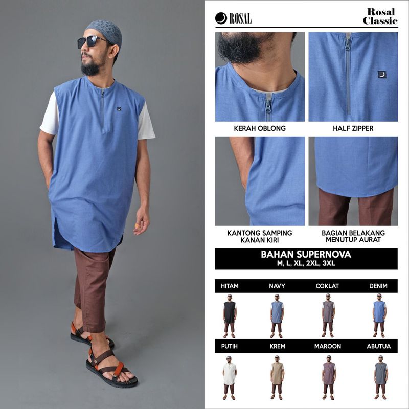 Rompi Shalat Classic ROSAL - XXL - KREM