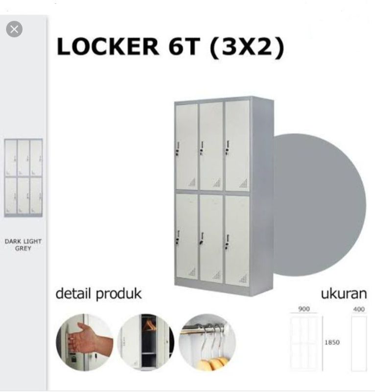 Lemari Locker Baju Gantung Besi