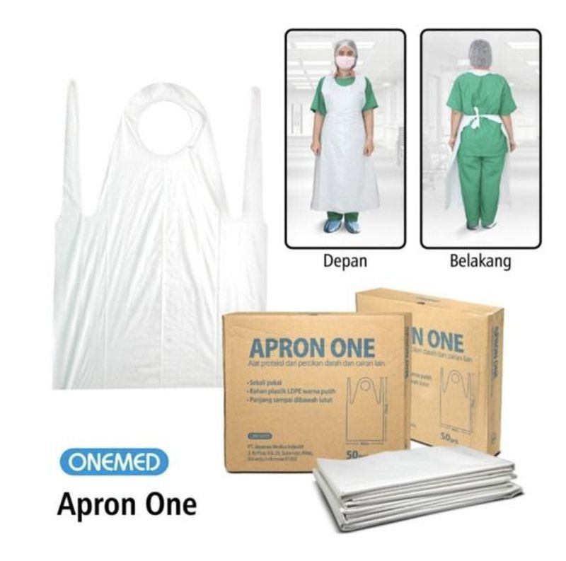 APRON ONE BOX '50s - Putih