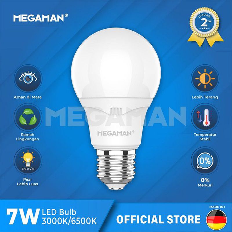 Lampu bohlam LED YTA60Z4 7W (3000K/6500K) - 3000K