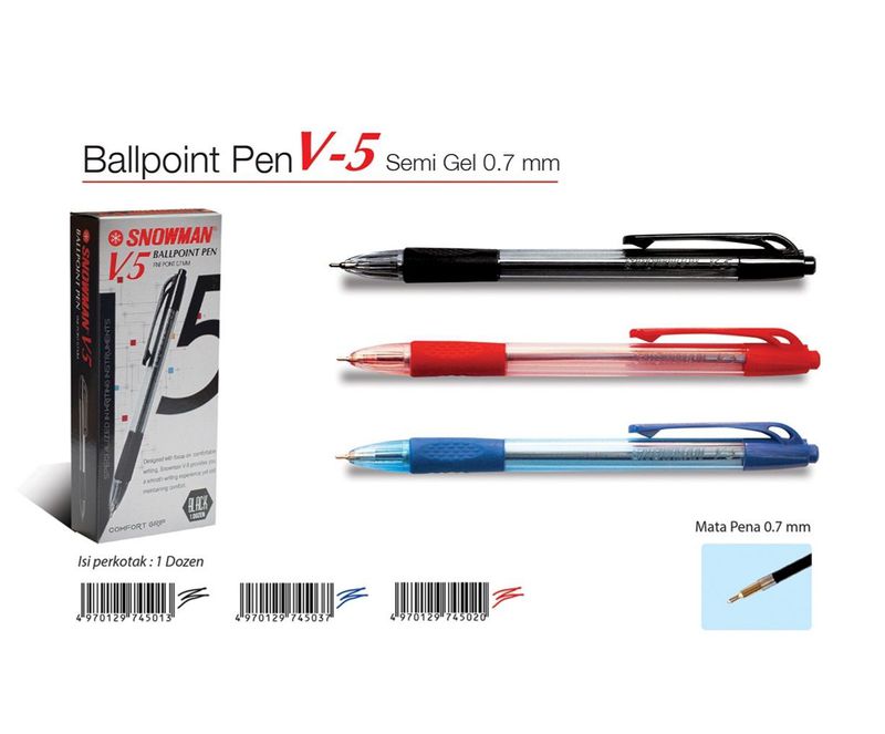 Ballpoint V-5 Hitam