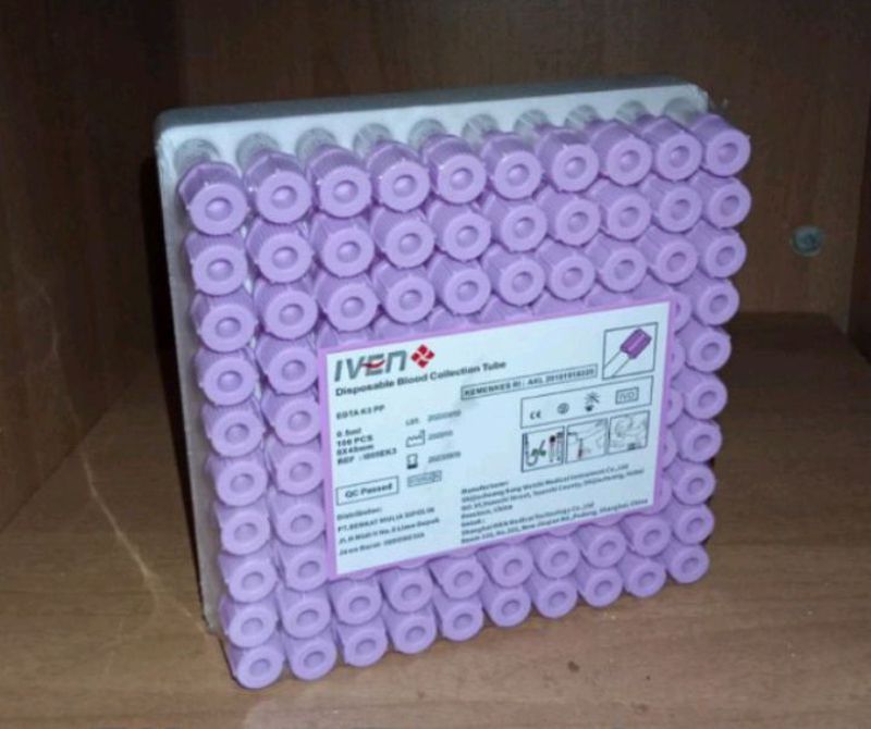 Tabung Vakum EDTA 0,5 mL isi 100/pak