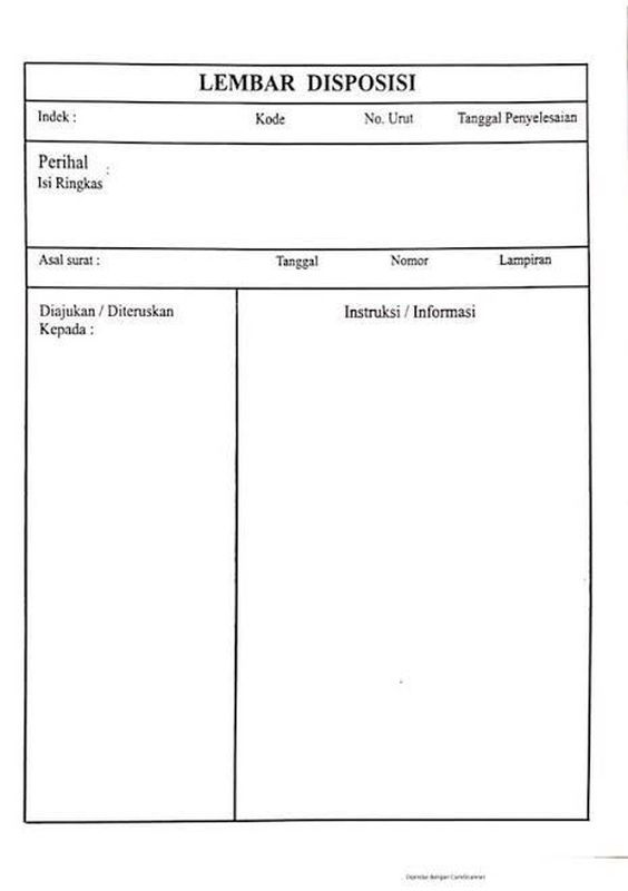 Lembar Disposisi