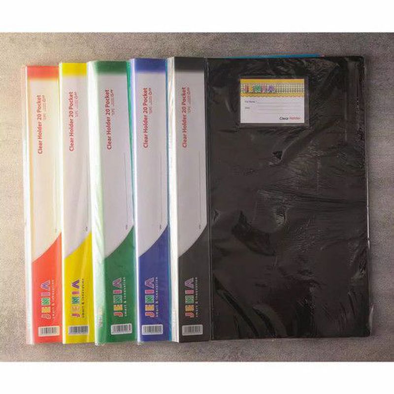 Clear Holder ukuran Folio Polos isi 20 Jenia