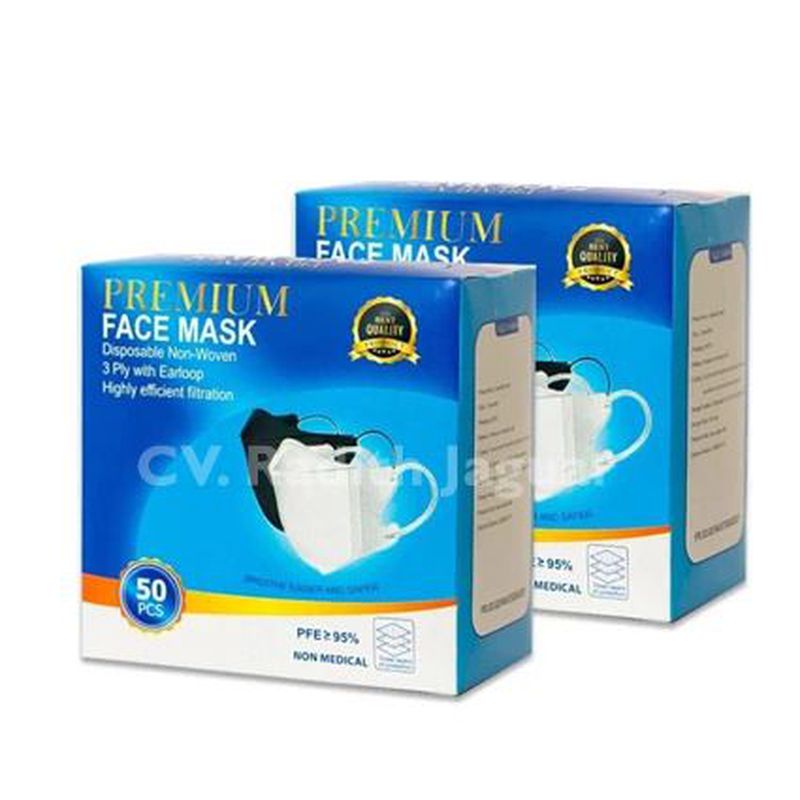 Masker Duckbil | Duckbill 3 Ply Face Mask 1 Box Isi 50 Pcs