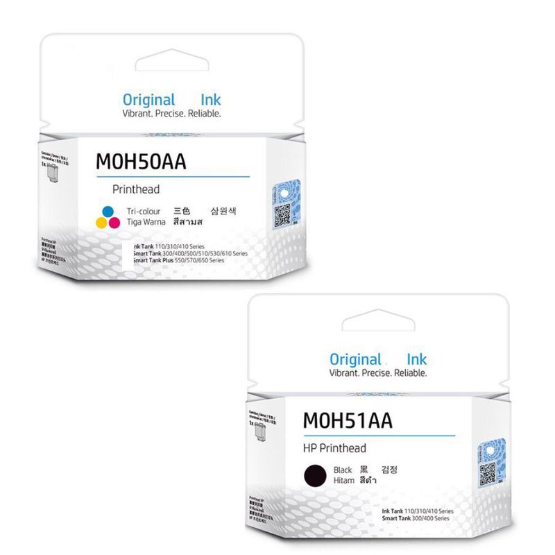 Hewlett-Packard Printhead Cartridge M0H51AA Black dan M0H50AA Colour ...