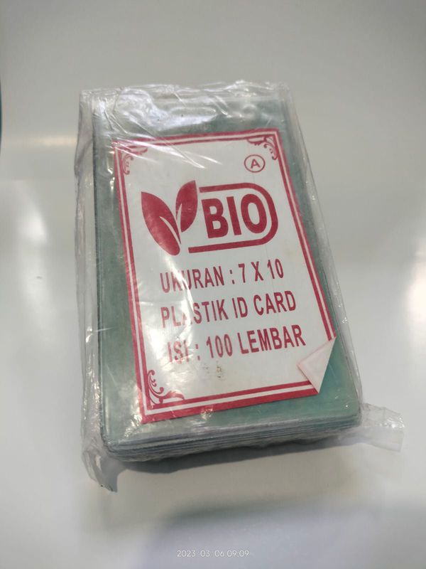 Plastik ID Card 7x10 potrait