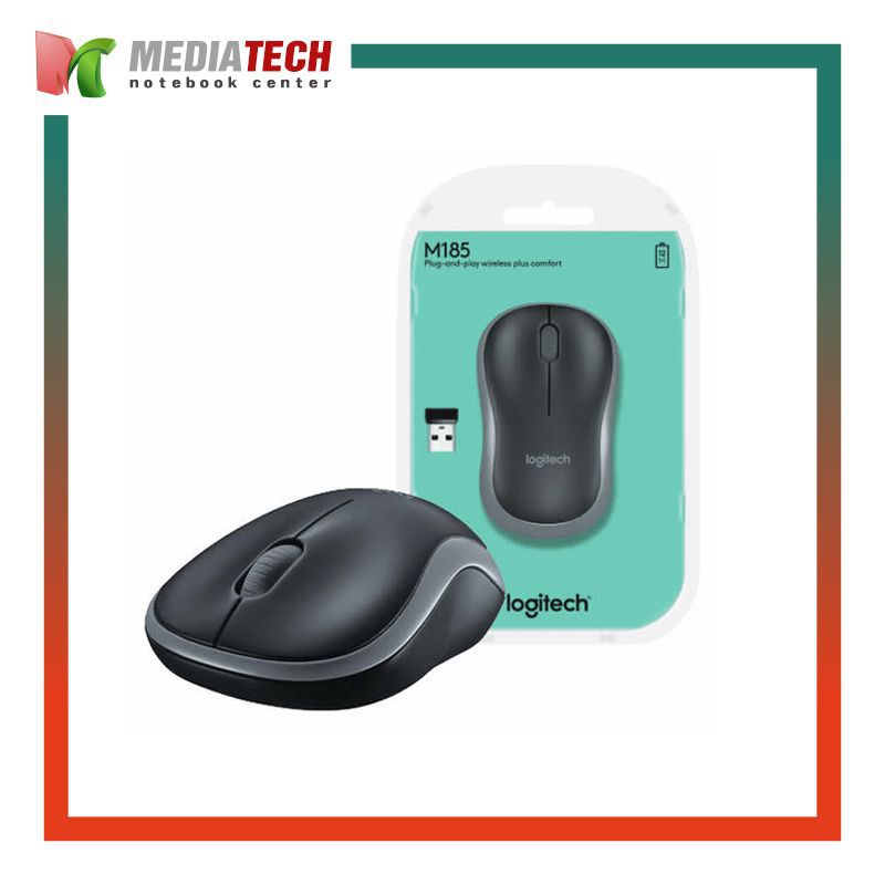 MOUSE WIRELESS LOGITECH M185 GREY