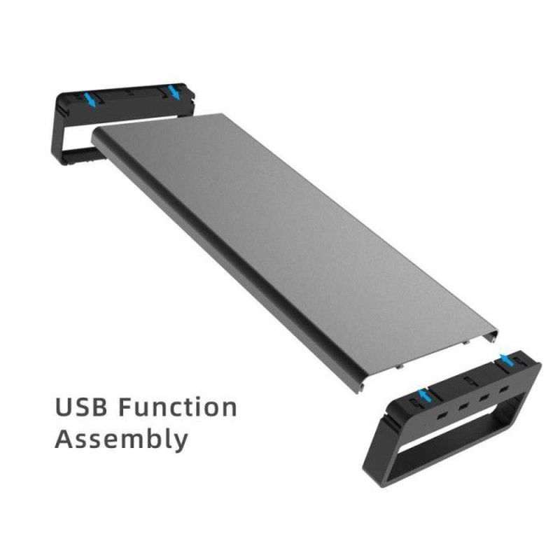 Vaydeer meja monitor stand riser 4 port USB 3.0 + wireless charging v3-6052
