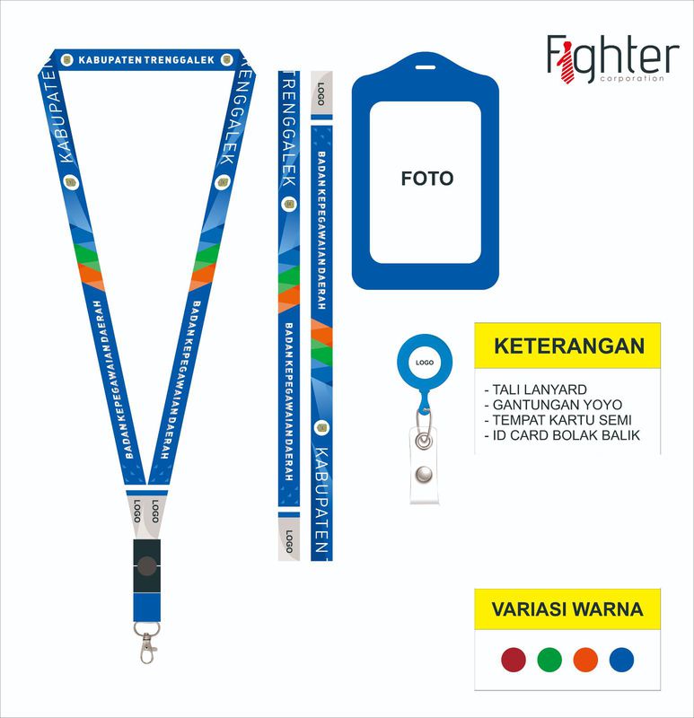 Set Lanyard Full Print Bolak Balik