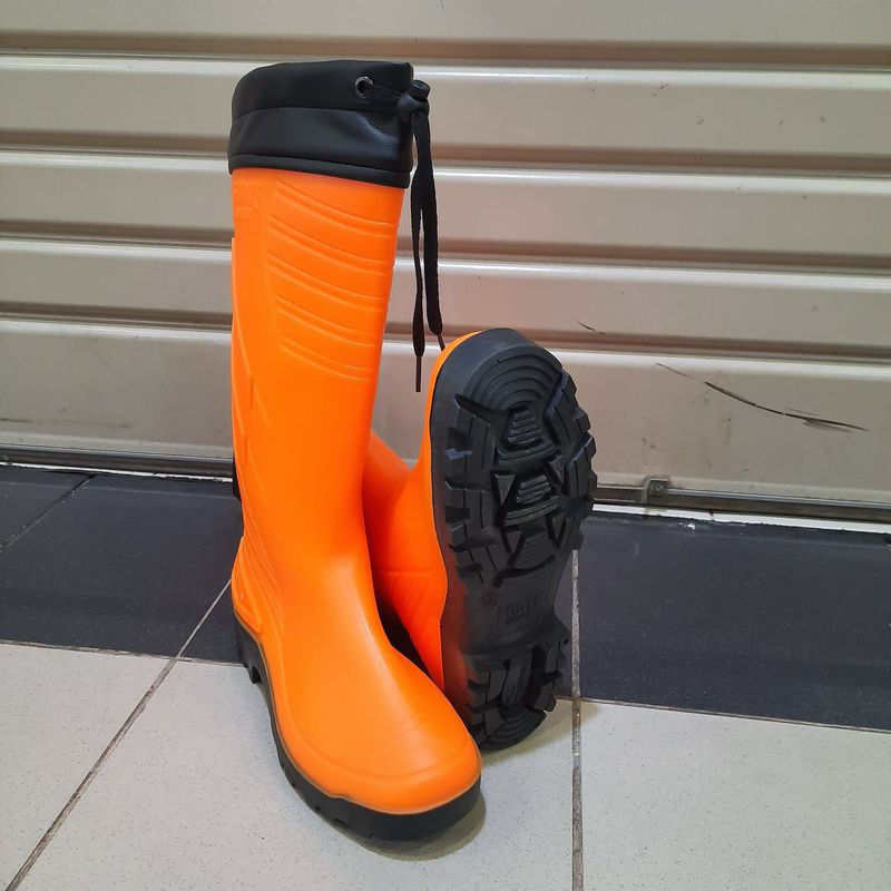 SEPATU BOOTS TINGGI HUNTER LUXURY TALI ATAS OARNGE - 43