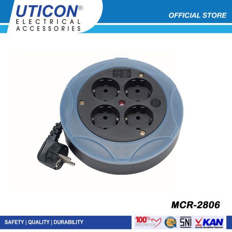 ROLL KABEL EXTENSION 6 METER (4 LUBANG) UTICON