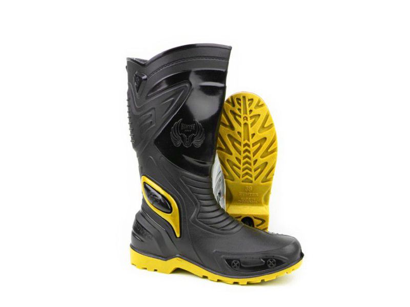 SEPATU BOOTS TINGGI HUNTER GP 1 BLACK YELLOW - 42