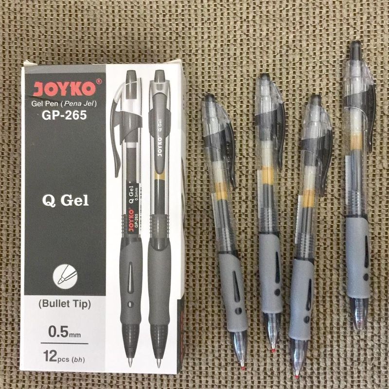Pulpen Joyko Q Gel (Gp 265) / Kotak - Hitam