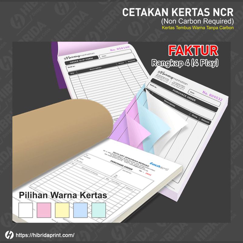 KERTAS NCR 4 PLY ISI 100 SET