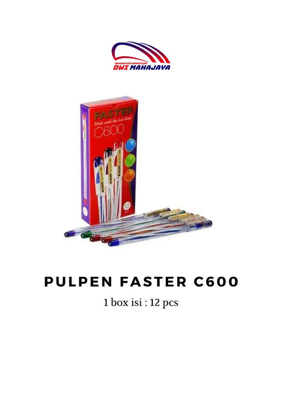 PULPEN FASTER C600 (Harga sudah termasuk pajak dan ongkir lokal) - Merah