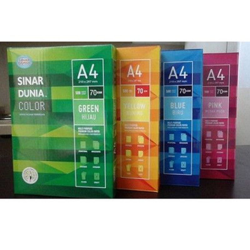 Kertas HVS A4 70gr Sinar Dunia Warna - Pink