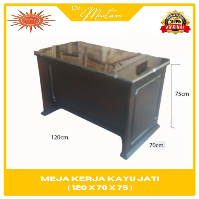 MEJA KERJA KAYU JATI