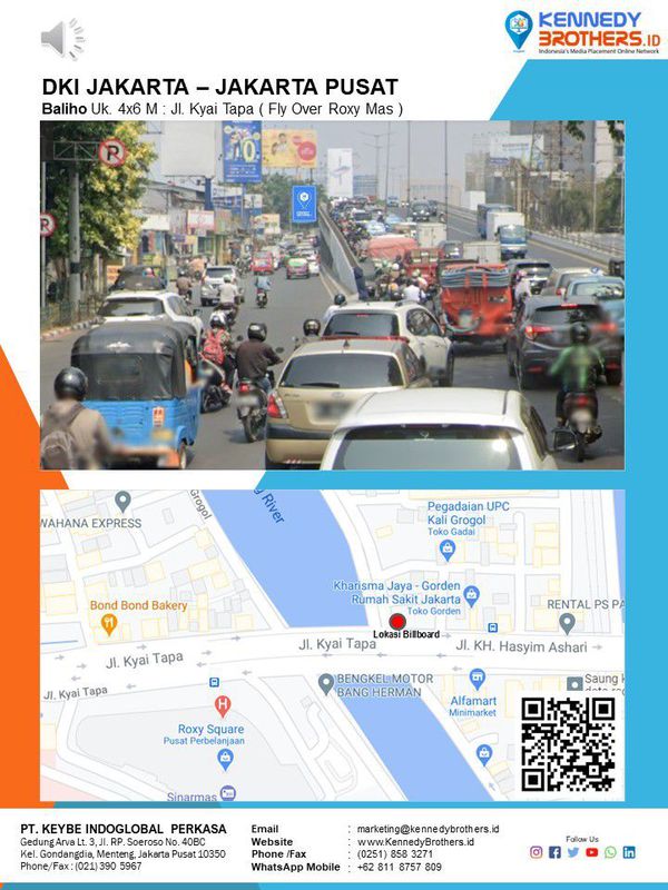 Media Luar Ruang Baliho 4X6 - Jl. Kyai Tapa (Fly Over Roxy Mas) - Kota ...