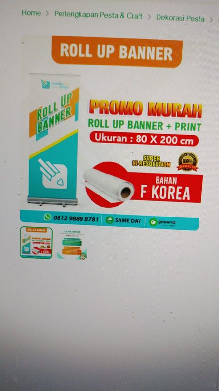 Tiang benner ( Rool Up banner ) 60x160