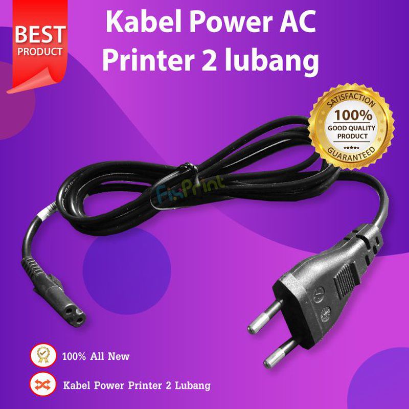 Kabel Power 2 Lubang Printer TV Cable Adaptor Power Supply Printer