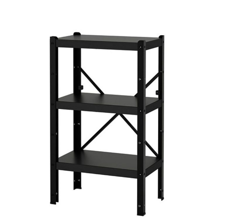 BROR 1 bagian/rak, hitam, 65x40x110 cm