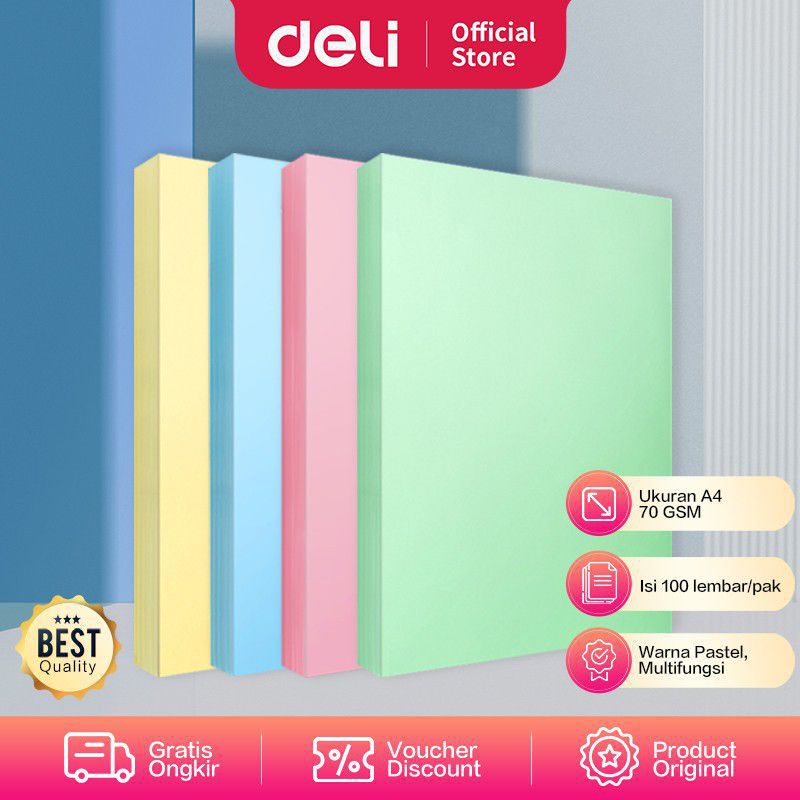 Deli Colored Copy Paper / Kertas Hvs Warna Ukuran A4 70gsm