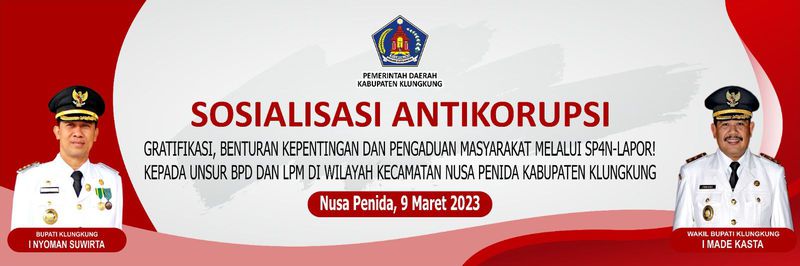 Spanduk sosialisasi anti korupsi