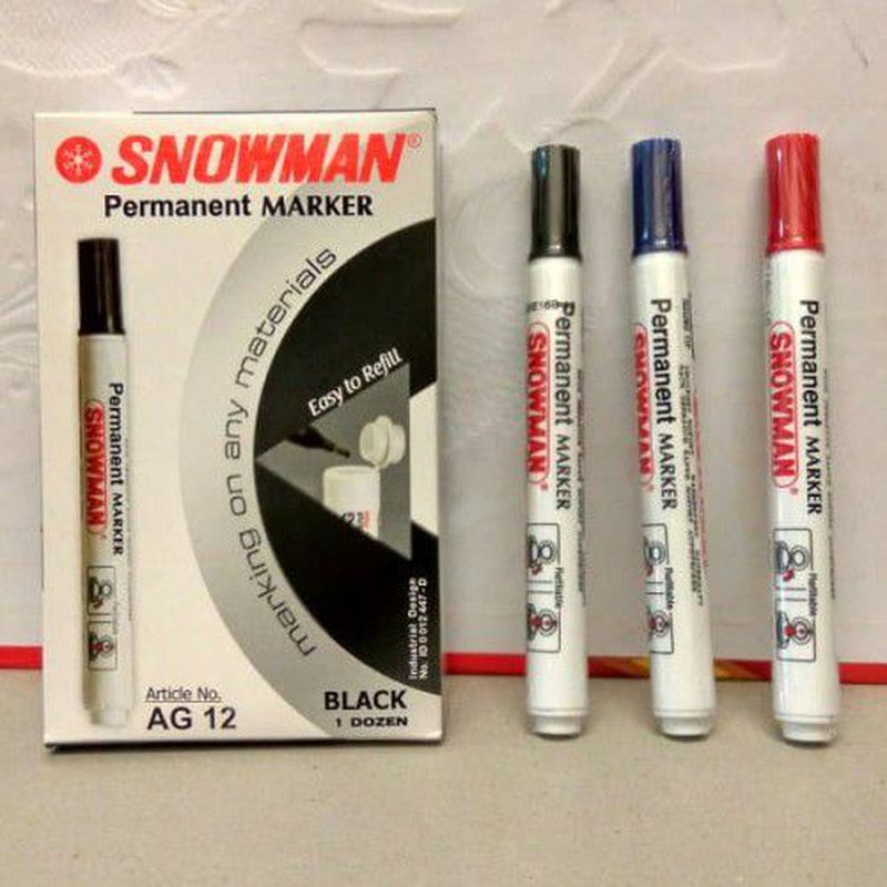 Spidol Permanen Snowman - Hitam