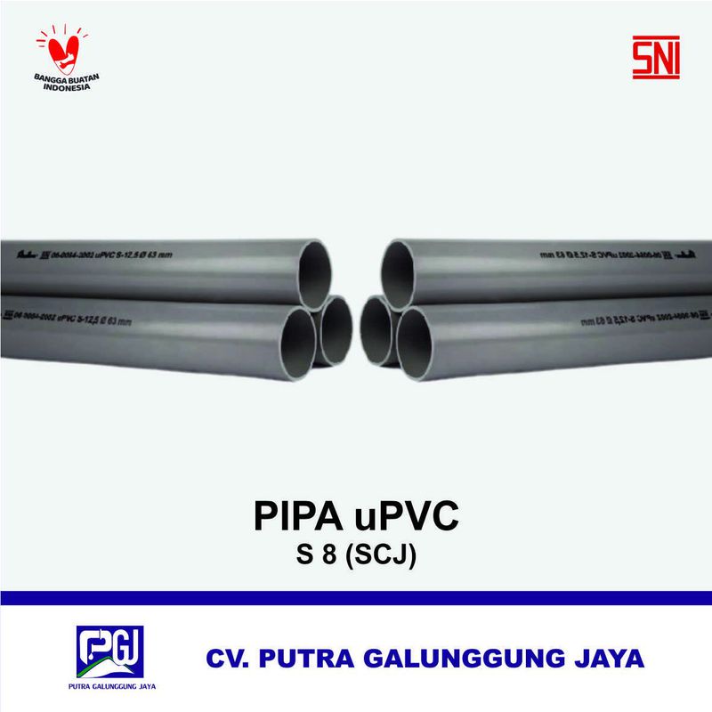 Pipa uPVC S 8 (SCJ) [Vinilon] - 1 1/2 Inch