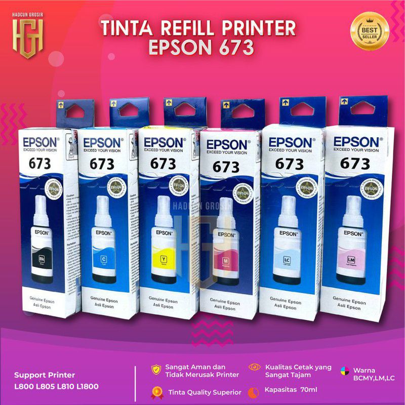 Tinta Printer Epson 673 - Kuning