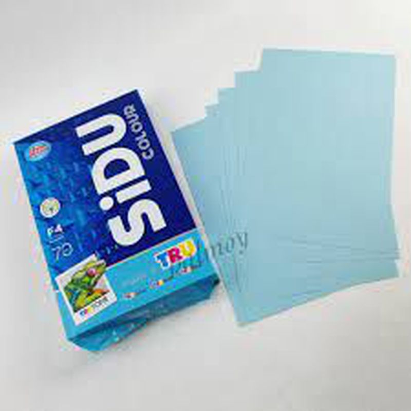 Kertas HVS Folio F4, 70 gram, warna biru muda