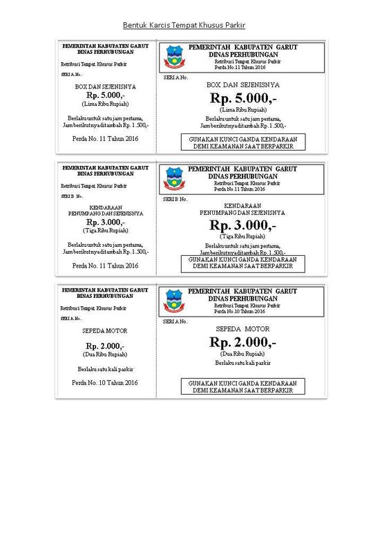 Karcis Parkir
