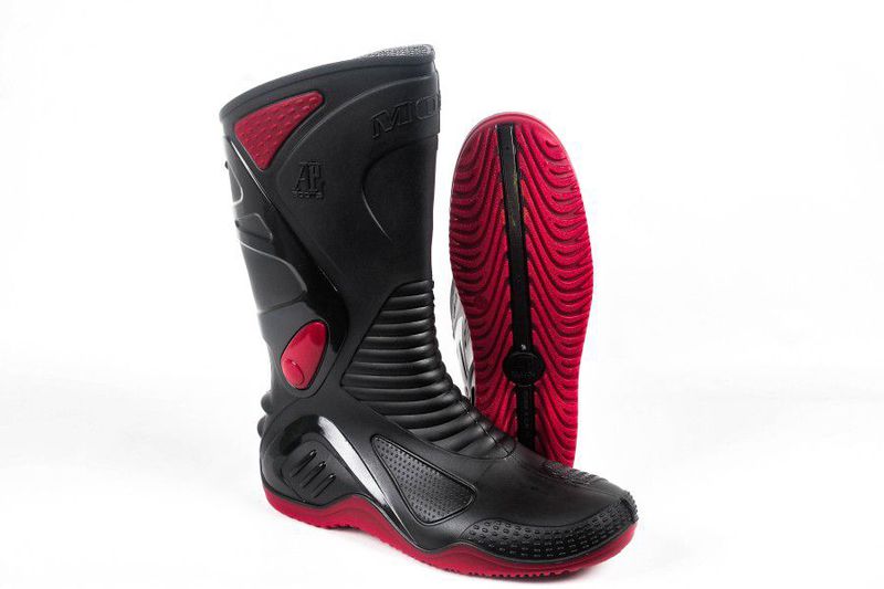 SEPATU BOOTS TINGGI AP BOOT AP MOTO 2 HITAM MERAH - 40